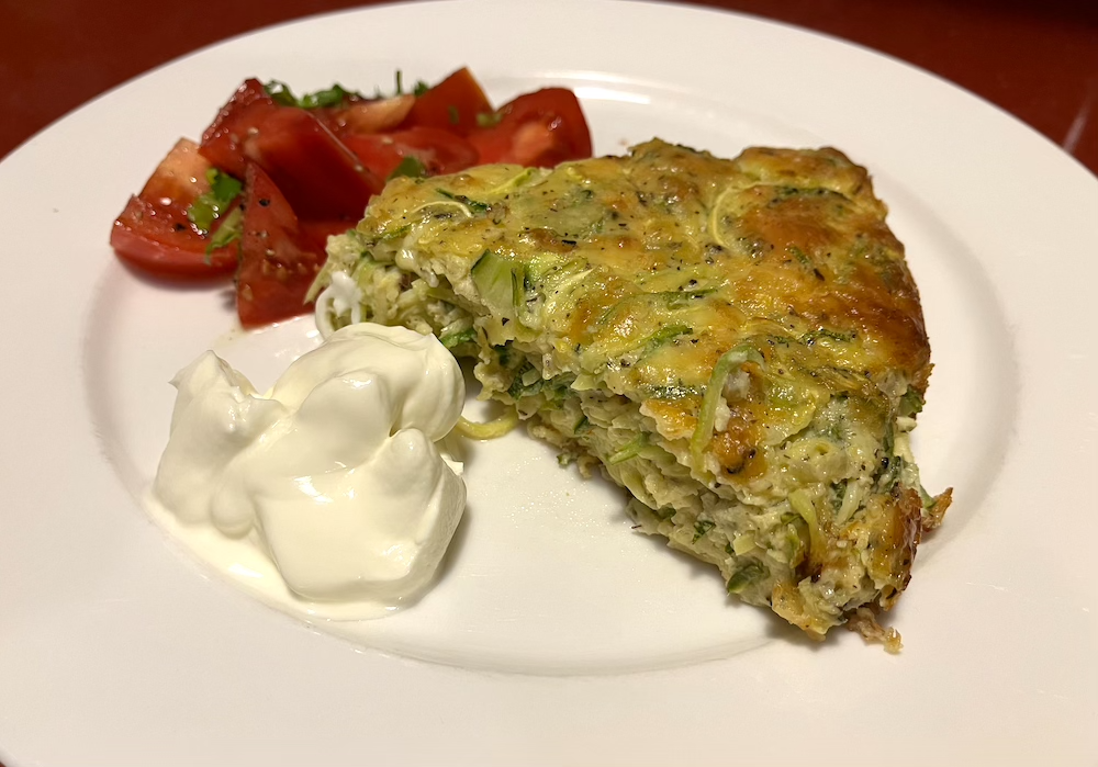 white zucchini omelette – michelle picker cooks